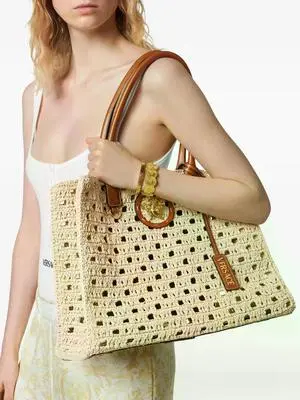 Versace La Medusa Raffia Tote Bag
