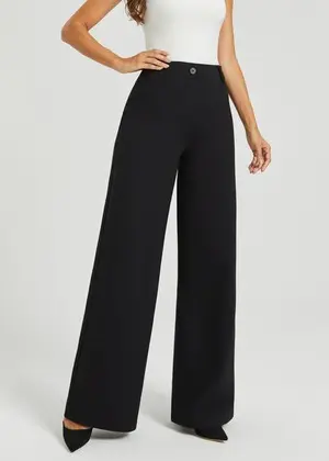 Betabrand Black Wash Pants For Women