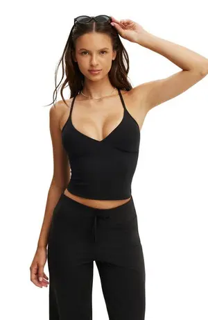 Cotton:on Active Ultra Soft Tri Crossback Cami - Black