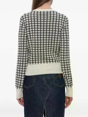 Marni Checked V-neck Cardigan