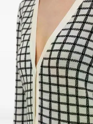Marni Checked V-neck Cardigan