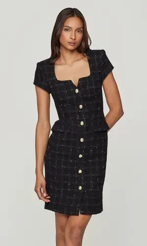Generation Love Sierra Windowpane Tweed Dress