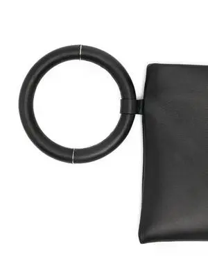TOM FORD Leather Clutch With Ring Detail - Black