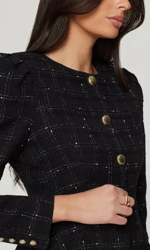 Generation Love Cynthia Windowpane Tweed Jacket