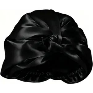 SILKSILKY 22 Momme Pure Silk Hair Wrap - Black