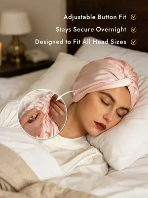 SILKSILKY 22 Momme Pure Silk Hair Wrap - Pink