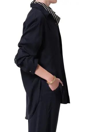 Citizens Of Humanity Kayla Oversize Button-up Shirt - Navy