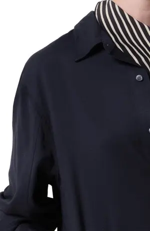 Citizens Of Humanity Kayla Oversize Button-up Shirt - Navy