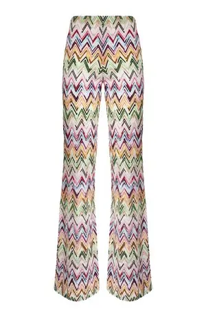 Missoni Flared Pants With Lace Pattern And Zigzag Motif - Multicoloured