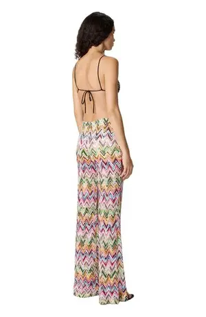 Missoni Flared Pants With Lace Pattern And Zigzag Motif - Multicoloured