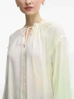 MOS MOSH Long-sleeved Blouse With Ruffled Cuffs