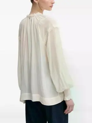 MOS MOSH Long-sleeved Blouse With Ruffled Cuffs