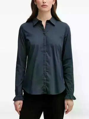 MOS MOSH Mattie Ruffled-cuff Shirt - Blue