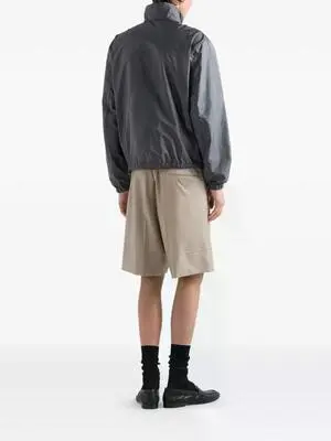 Prada Re-nylon Jacket With Contrasting Details - Grey