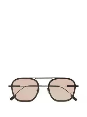 Zegna Browline-frame Sunglasses - Brown
