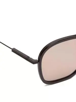 Zegna Browline-frame Sunglasses - Brown