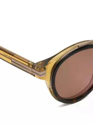 Zegna Round-frame Sunglasses - Brown
