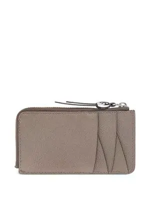 Tory Burch Zip Leather Cardholder - Neutrals