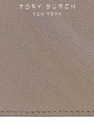 Tory Burch Zip Leather Cardholder - Neutrals