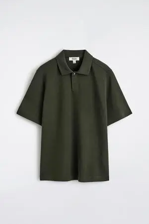 Cos Cotton-piqué Polo Shirt - Green