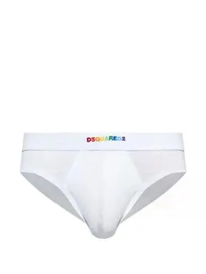 Dsquared2 Logo-embroidery Briefs - White