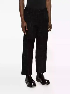 Issey Miyake Patchwork Check Trousers