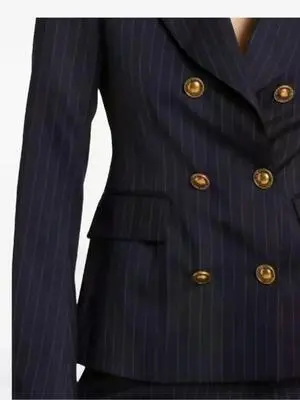 Palm Angels Pinstripe Double-breasted Blazer