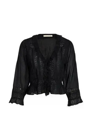 DÔEN Ruffled Lace Blouse