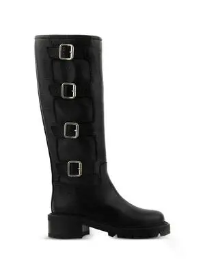 PAUL WARMER Side-buckle Biker Boots