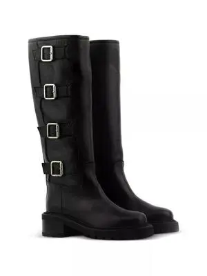 PAUL WARMER Side-buckle Biker Boots
