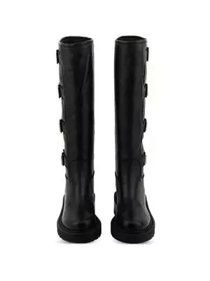 PAUL WARMER Side-buckle Biker Boots