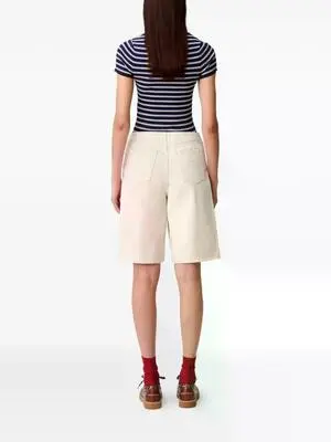 Claudie Pierlot Ecru Denim Bermuda Shorts