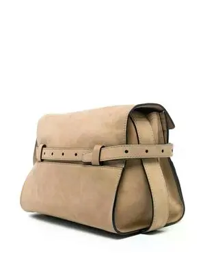 Moschino Buckled Shoulder Bag - Brown