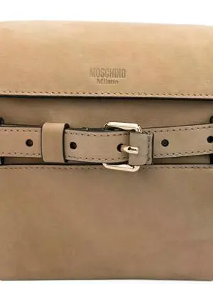 Moschino Buckled Shoulder Bag - Brown