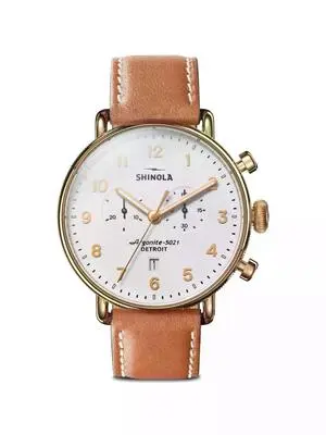 Shinola Canfield Chronograph 43mm Watch - White