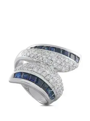 LB EXCLUSIVE Diamond And Sapphire Ring - Silver