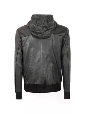 GIORGIO BRATO Hooded Leather Jacket