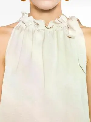 Peserico Ruffled Tie Blouse