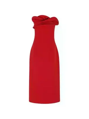 Magda Butrym Twisted Strapless Midi Dress