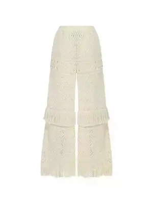 La DoubleJ Fringed Palazzo Pants