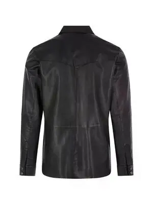 GIORGIO BRATO Pocket Lamb Leather Shirt