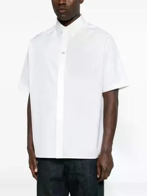 Fendi Short-sleeve Logo-plaque Shirt