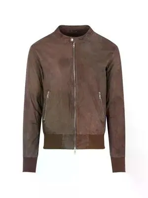 GIORGIO BRATO Zip Lamb Leather Jacket