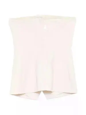 Patrizia Pepe Button Strapless Top