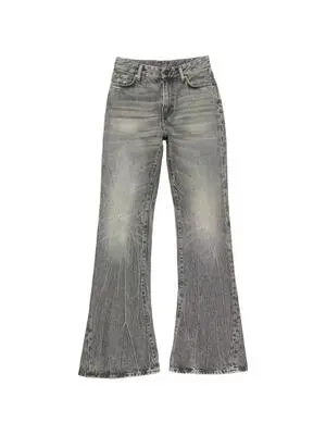 Acne Studios Flared Jeans With Leather Patch
