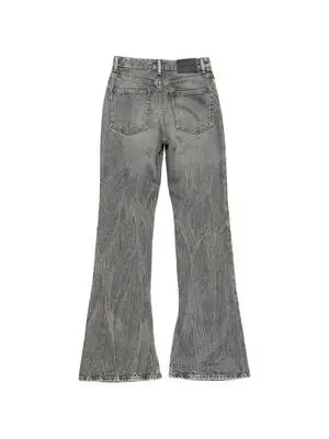Acne Studios Flared Jeans With Leather Patch
