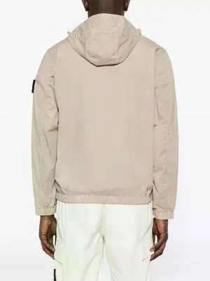 Stone Island Cotton Hooded Jacket - Neutrals