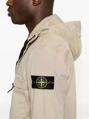 Stone Island Cotton Hooded Jacket - Neutrals
