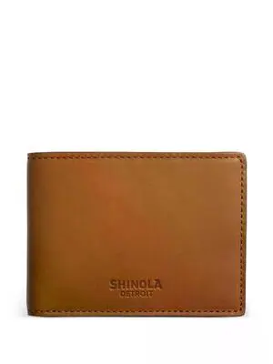 Shinola Slim Bifold Leather Wallet - Neutrals