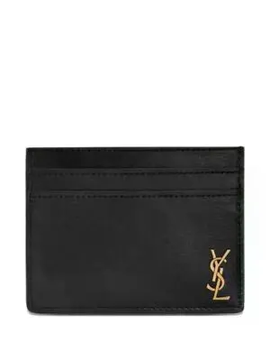 Saint Laurent Logo-plaque Cardholder - Black